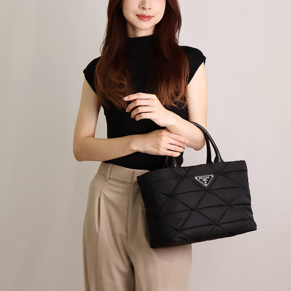 Prada | Bags | Prada 2way Bag Re Nylon Padded Tote Bag Black | Poshmark